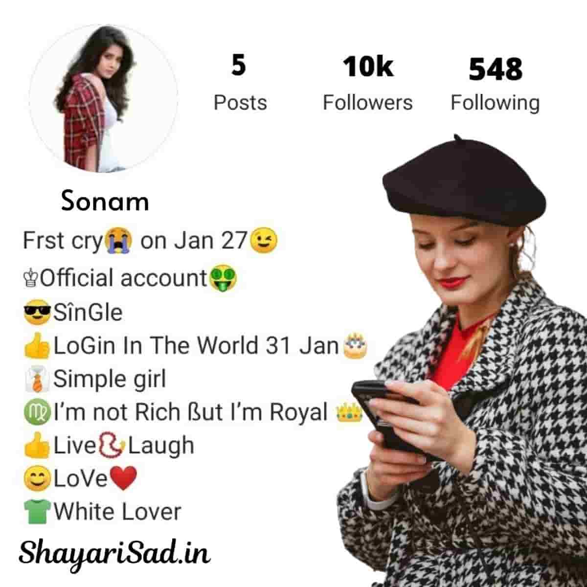620+ Best Instagram Bio for Girls – Cool, Unique, Attitude and Stylish ...